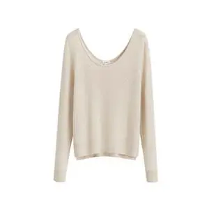 Cuyana Single-origin Cashmere Scoop Neck Sweater - Ecru