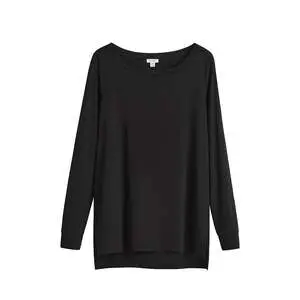 Cuyana Pima Boatneck Long Sleeve T-shirt