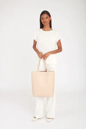 Cuyana Tall Structured Leather Tote Bag