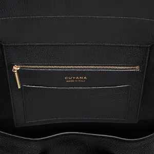 Cuyana Large Leather Backpack - Black | Editorialist display picture 1