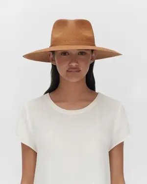 Cuyana Wide Brim Straw Hat - Honey