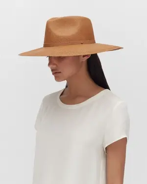 Cuyana Wide Brim Straw Hat - Honey