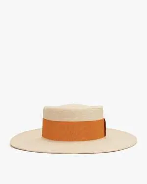 Cuyana Straw Bolero Hat - Natural/mango