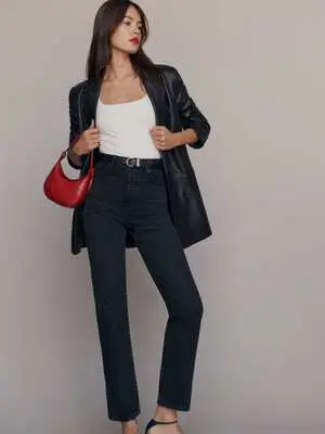 REFORMATION Cynthia High Rise Straight Jeans Vana