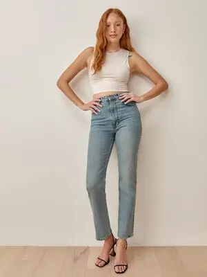REFORMATION Liza Ultra High Rise Straight Jeans