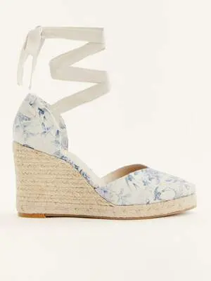 REFORMATION Camilla Lace Up Wedge Espadrille
