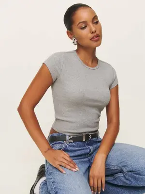 Classic Short Sleeve Cashmere Tops