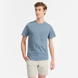 Everlane Premium-Weight Pocket Tshirt Blue-grey