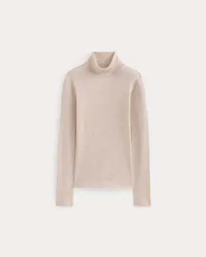Everlane Luxe Rib Turtleneck - Heathered Oat