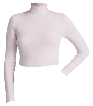 Everlane Luxe Ribbed Turtleneck Orchid