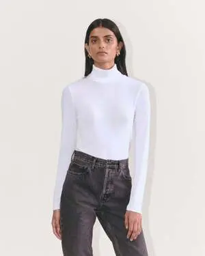 Everlane Luxe Rib Turtleneck - White