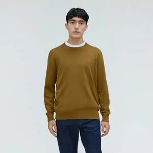 Everlane Long Sleeve Crewneck Sweater - Tapenade
