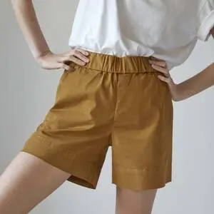 Everlane Relaxed Cotton Twill Short Amber