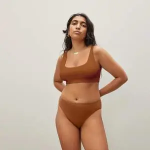 Everlane Cotton High-Rise Bikini Honey