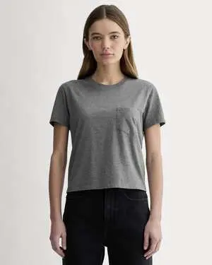Everlane Essential Cotton Box-cut T-shirt - Heathered Charcoal
