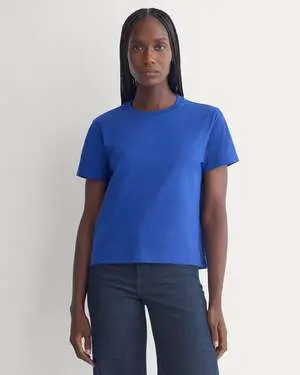 Everlane Essential Cotton Box-cut T-shirt - Soladite Blue