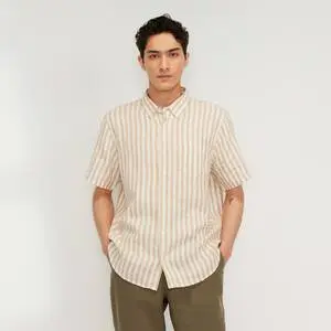 Everlane EVERLANE Classic Short-Sleeve Shirt Bone White/caramel