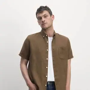 Everlane EVERLANE Classic Short-Sleeve Shirt Brown
