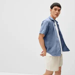 Everlane EVERLANE Classic Short-Sleeve Shirt Horizon Blue