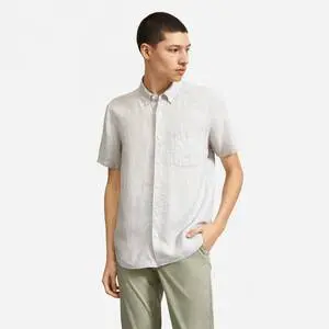 Everlane EVERLANE Classic Short-Sleeve Shirt Stone/white Stripe