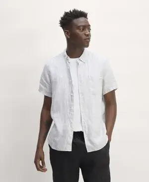 Everlane EVERLANE Classic Short-Sleeve Shirt White/black