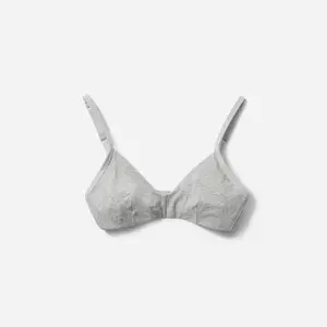 Everlane Cotton Bralette - Heathered Grey