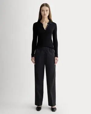 Everlane Cotton Twill Easy Pant - Black