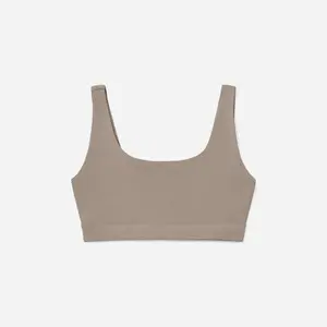 Everlane Cotton Tank Top Bra - Burnt Sugar