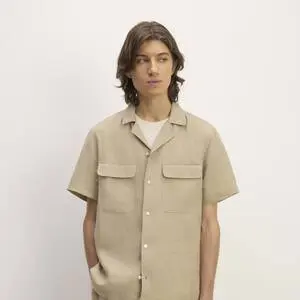 Everlane Resort Shirt, Linen Size - Khaki
