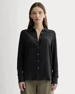 Everlane Washable Silk Shirt - Black