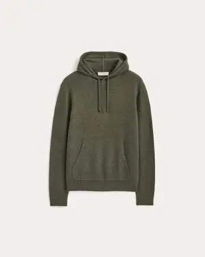 Everlane Felted Merino Hoodie - Heathered Olive