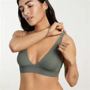 Everlane Invisible Bra Pewter Green