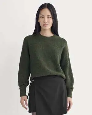 Everlane Cocoon Crew Neck Sweater - Dark Forest