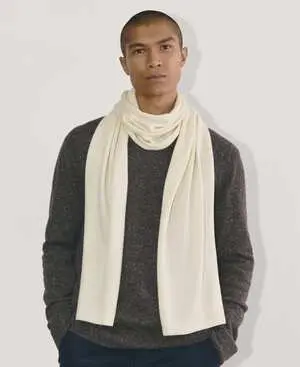 Everlane Cashmere Scarf Bone White