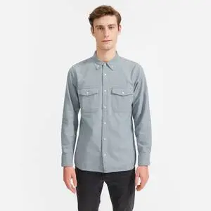 Everlane Brushed Flannel Shirt Heathered Mist