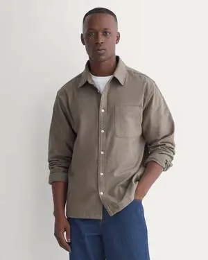 Everlane Brushed Flannel Shirt - Heathered Thyme
