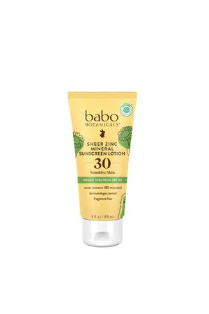 BABO BOTANICALS Sheer Zinc Mineral Sunscreen Lotion Spf 30 - Aqua