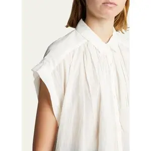 NILI LOTAN Normandy Cotton Voile Blouse - Ivory