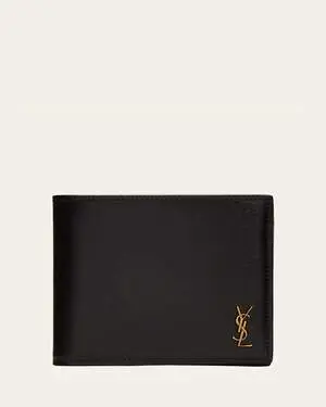 Saint Laurent East-west Logo Bi-fold Wallet - Black