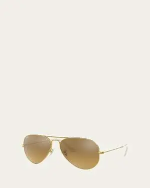 Ray-ban Ray-Ban Mirrored Aviator Sunglasses Gold / Brown