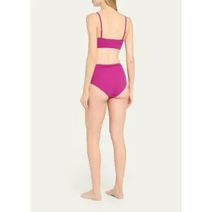 Ulla Johnson Zahara High-waist Bikini Bottom - Plum