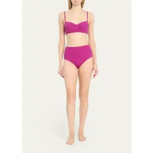 Ulla Johnson Zahara High-waist Bikini Bottom - Plum