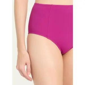 Ulla Johnson Zahara High-waist Bikini Bottom - Plum