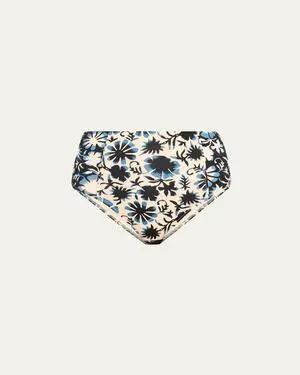 Ulla Johnson Ulla Johnson Zahara High-Waist Bikini Bottom Sunprint Combo