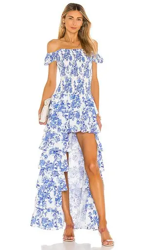 Caroline Constas Malta Gown In Blue