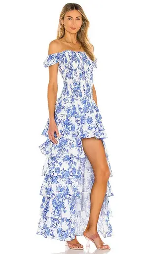 Caroline Constas Malta Gown In Blue