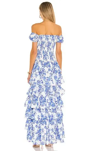 Caroline Constas Malta Gown In Blue