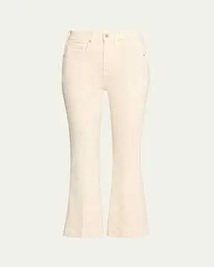 Veronica Beard Carson High-rise Flare Jeans - Ecru