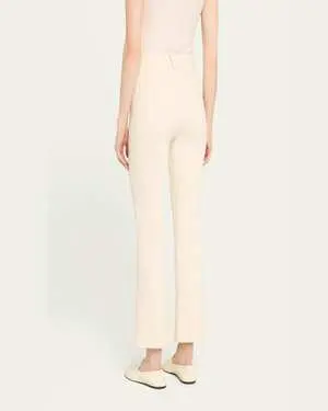 Veronica Beard Carson High-rise Flare Jeans - Ecru