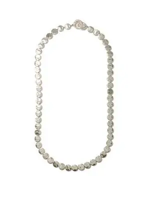 JIL SANDER Jil Sander - Hammered-disc Sterling Silver Necklace - Mens - Silver - Silver